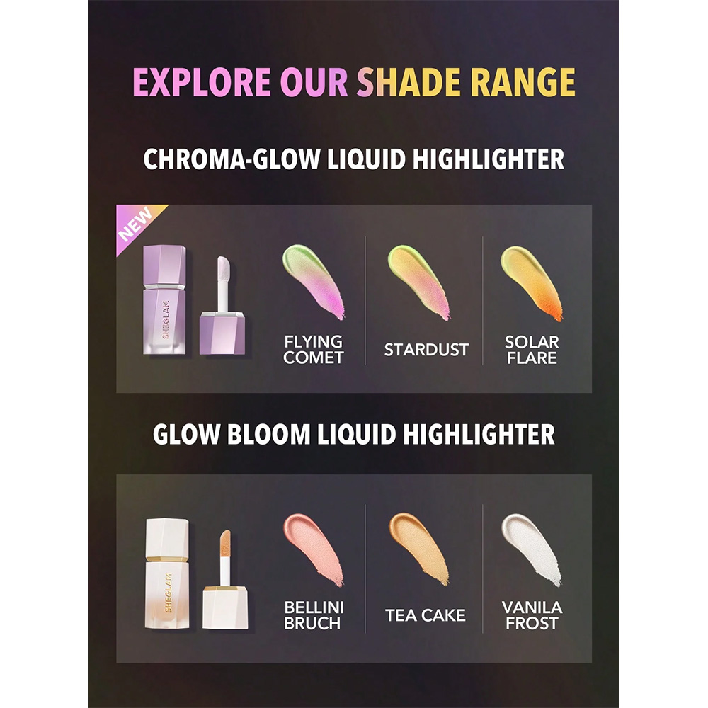 هایلایتر مایع کروما شیگلم Sheglam Chroma-Glow Bloom Liquid Highlighter ...